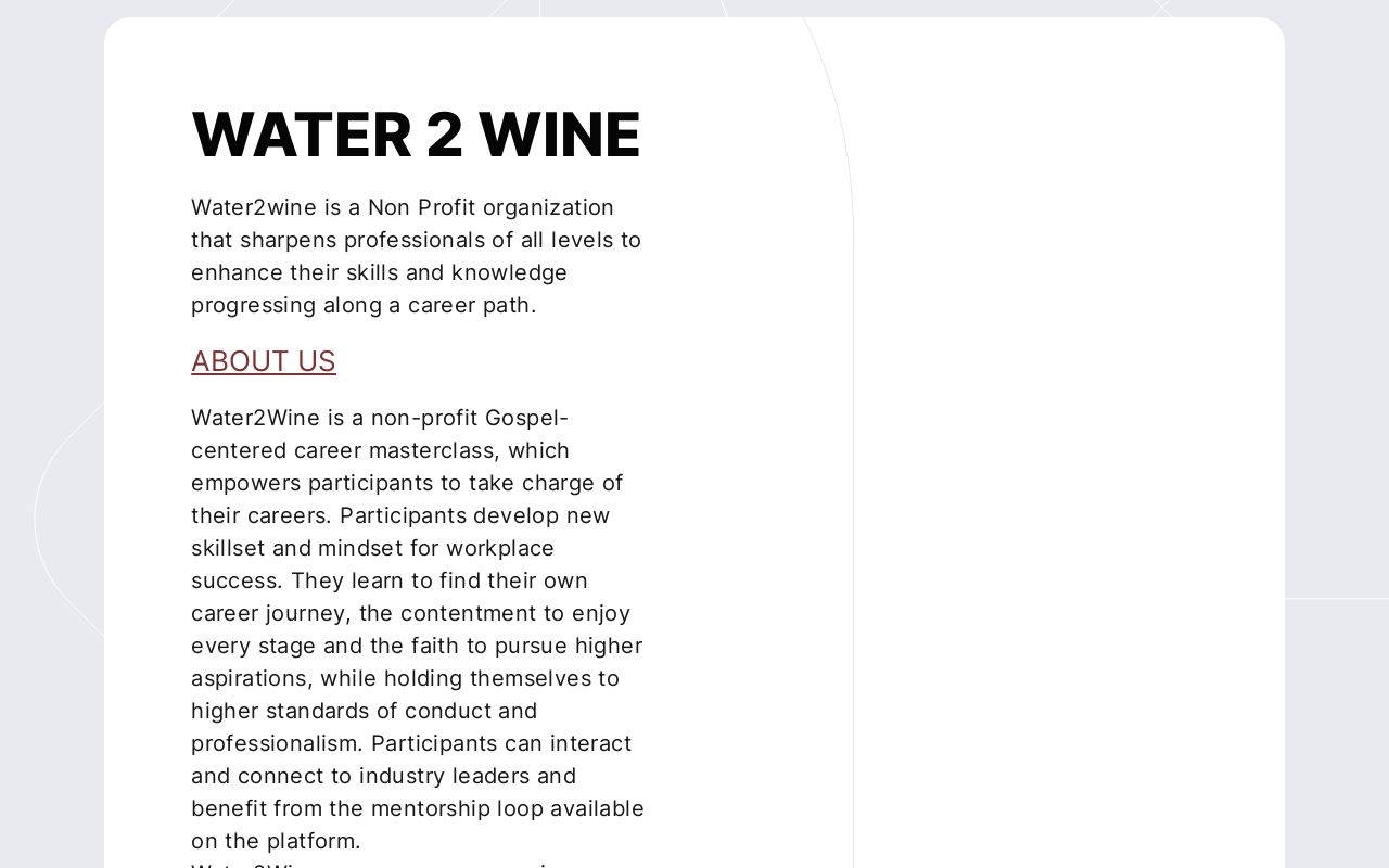 Water to Wine